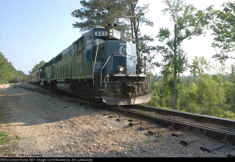 FEC 443 heads for the South restricted limits